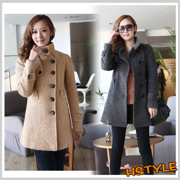 【HSTYLE】大衣 立領長袖毛呢大衣DU1379｜Global Online｜Global Mall 環球Online