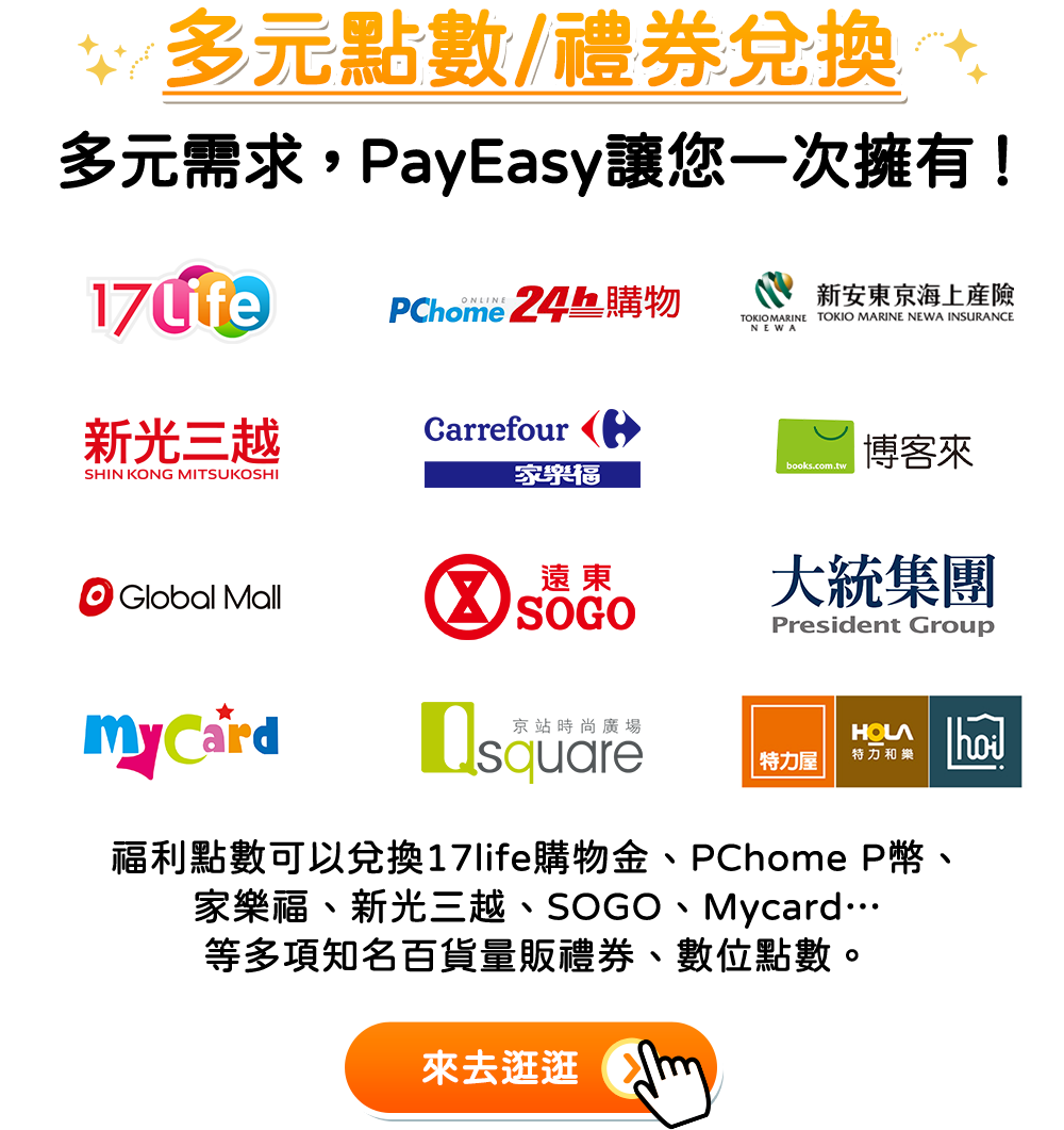 福利點數這樣用| PayEasy全國最大企業福利網